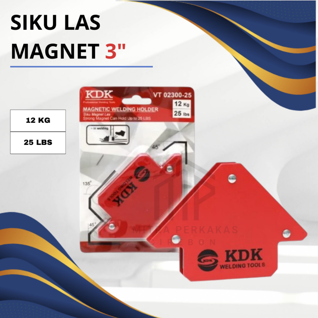 Jual KDK Siku Las Magnet 3" 25 LBS 12 KG Magnetic Welding Holder 3 inch ...