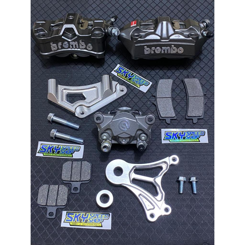 Jual TERMURAH !! Tiger cb 150 r sonic megapro kaliper + breket cakram depan belakang 4 piston 2 ...