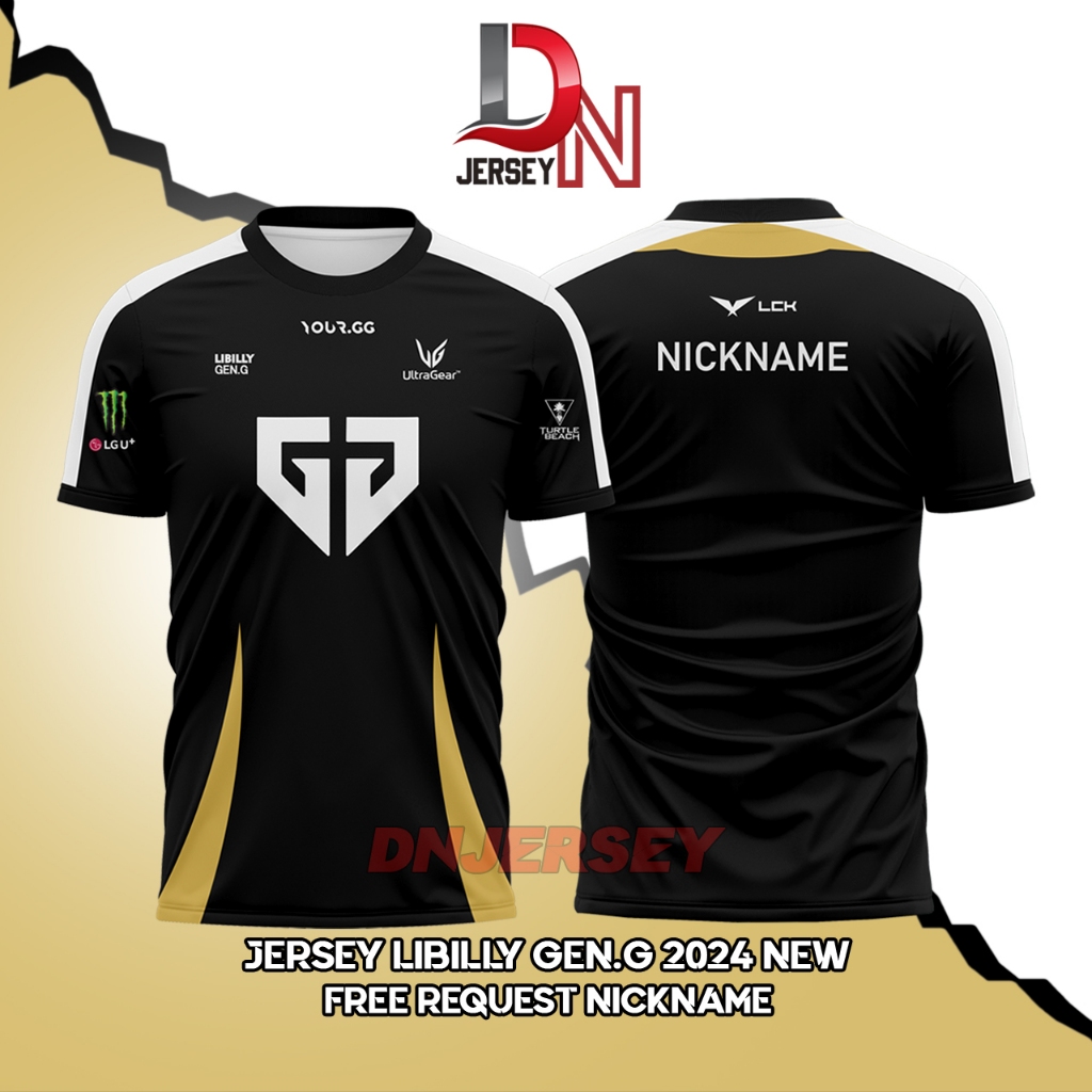 Jual JERSEY Gen.G X LIBILLY PLAYER 2024 NEW ( free custom nickname ) | Shopee Indonesia