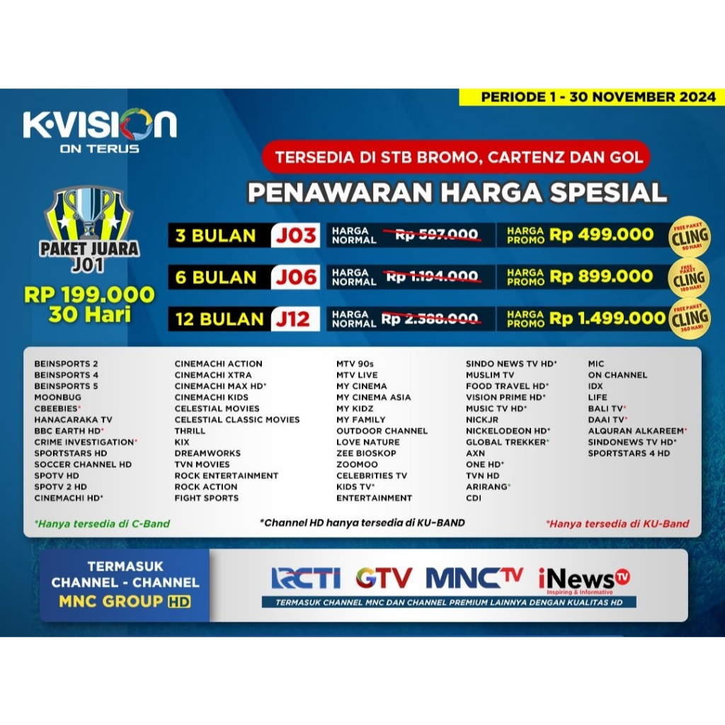 Jual Receiver K Vision Paket Spotv dan Olahraga dan Juara MotoGP 1, MotoGP 2, MotoGP 3 dan ...