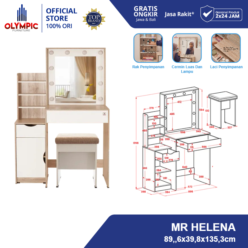 Jual Olmypic MR HELENA / Meja Rias | Shopee Indonesia