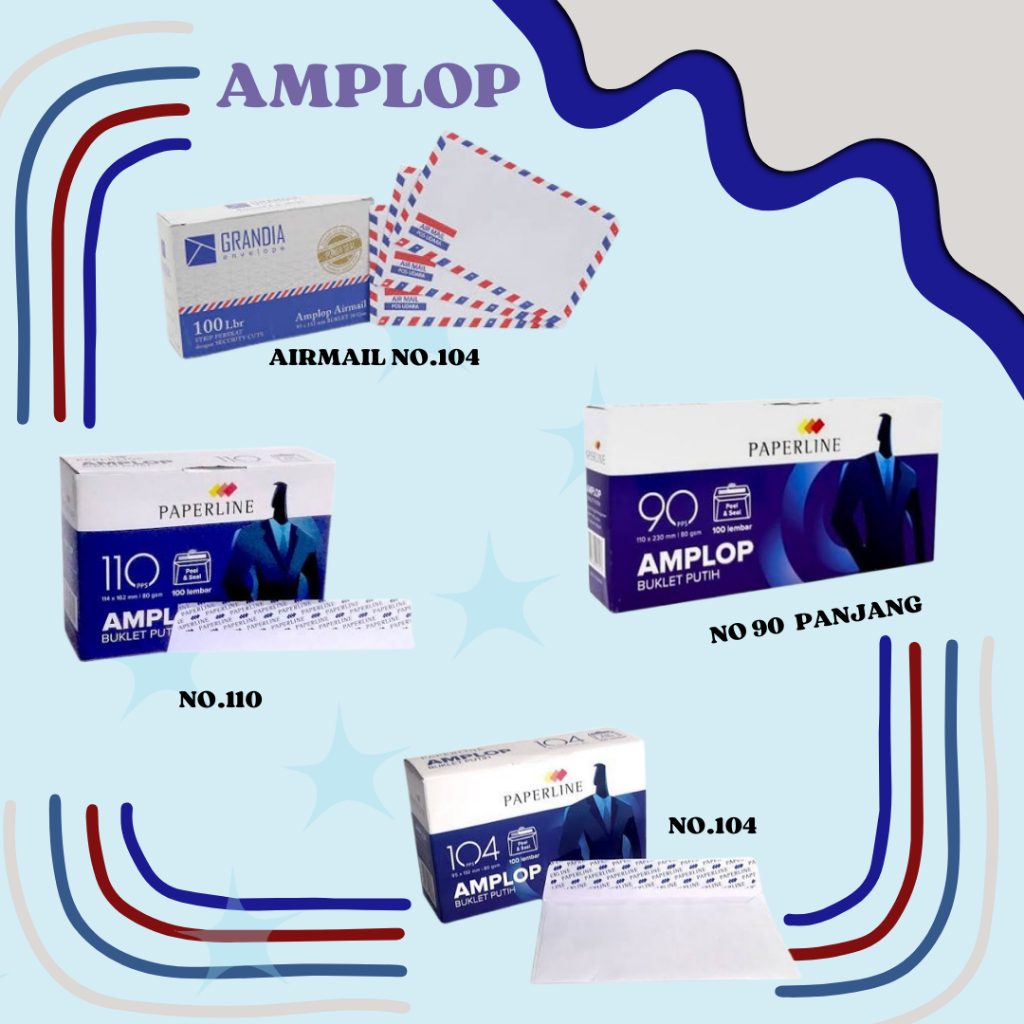 Jual PAPERLINE AMPLOP PLAIN 104/110/90 (100 LEMBAR) | Shopee Indonesia