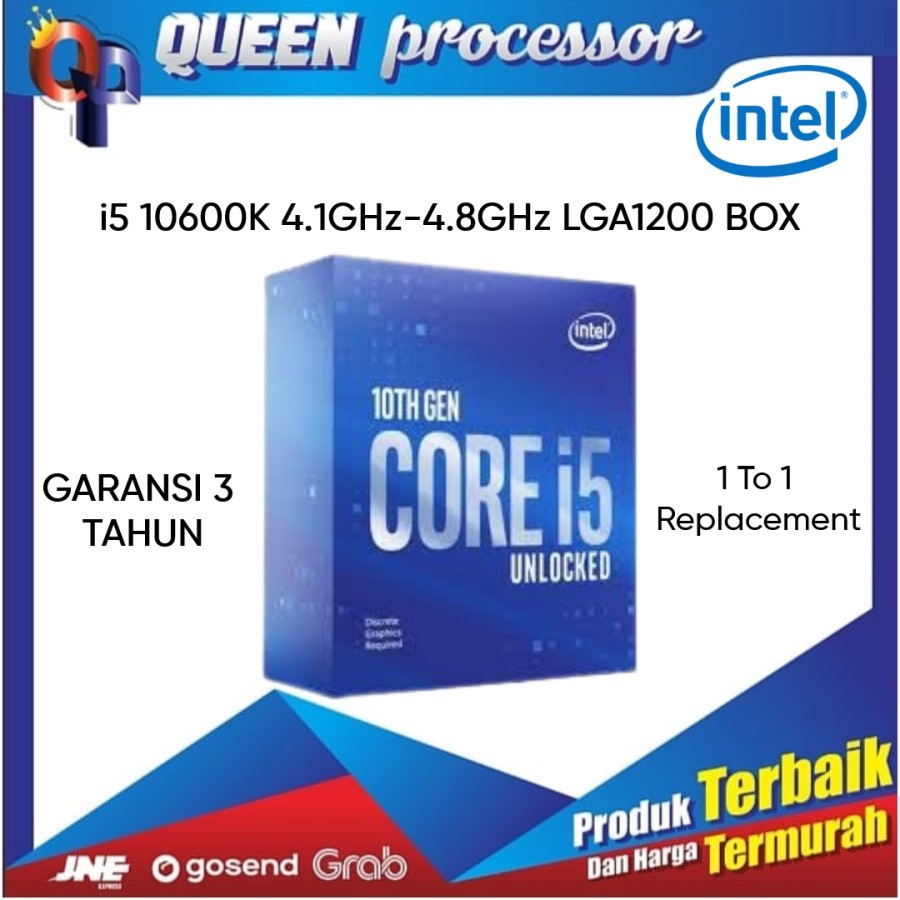 Jual Processor Intel core i5 10600K 4.1 GHz BOX Socket 1200 NEW ITEM !!! | Shopee Indonesia