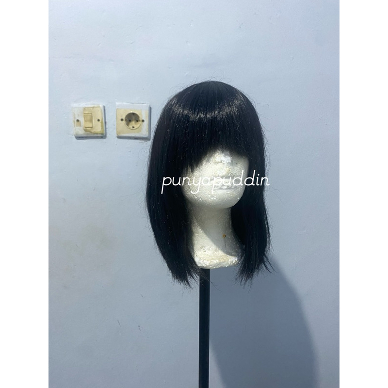 Jual Wig hitam sebahu preloved | Shopee Indonesia