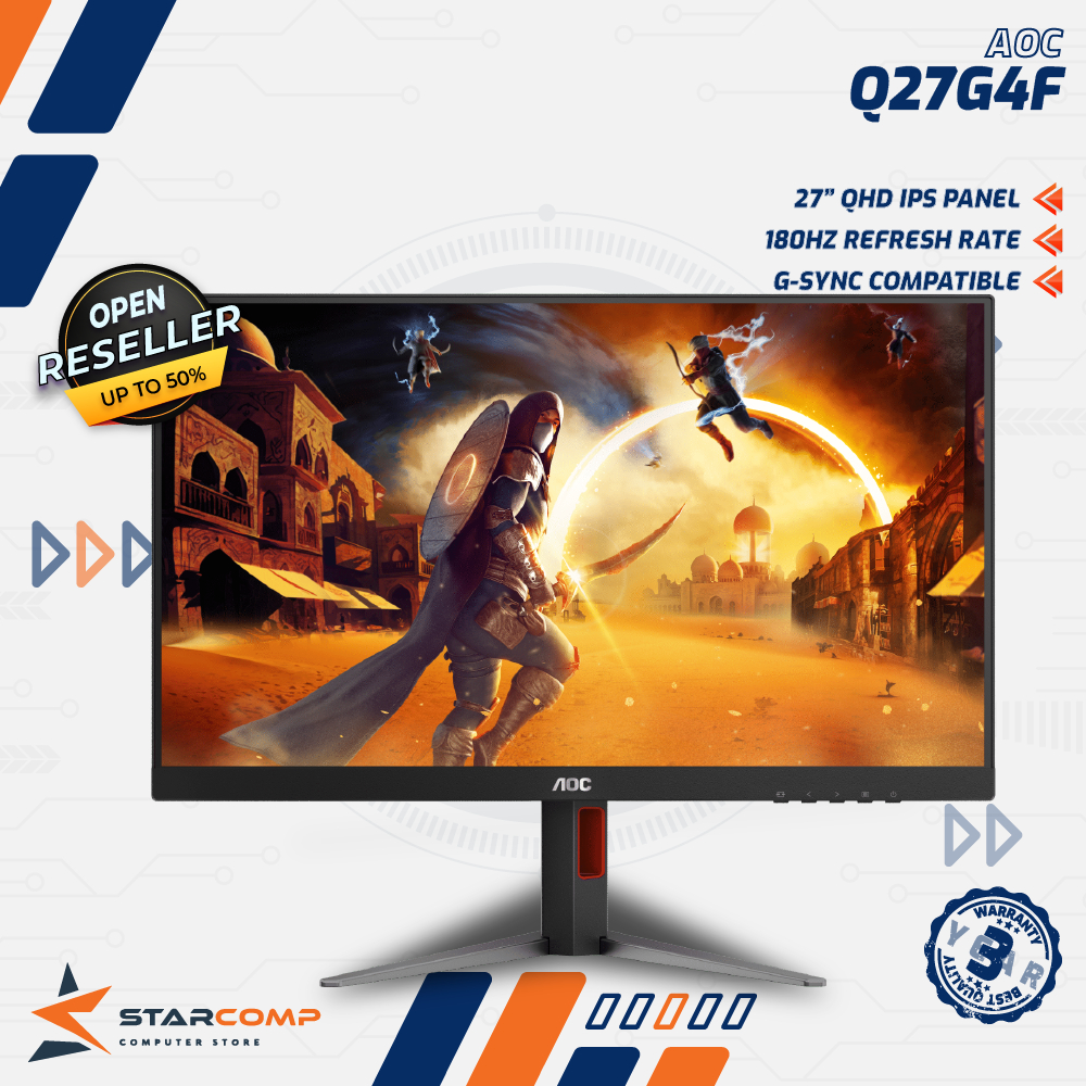 Jual AOC Q27G4F 27" QHD Fast IPS 180Hz G-Sync Gaming Monitor | Shopee ...