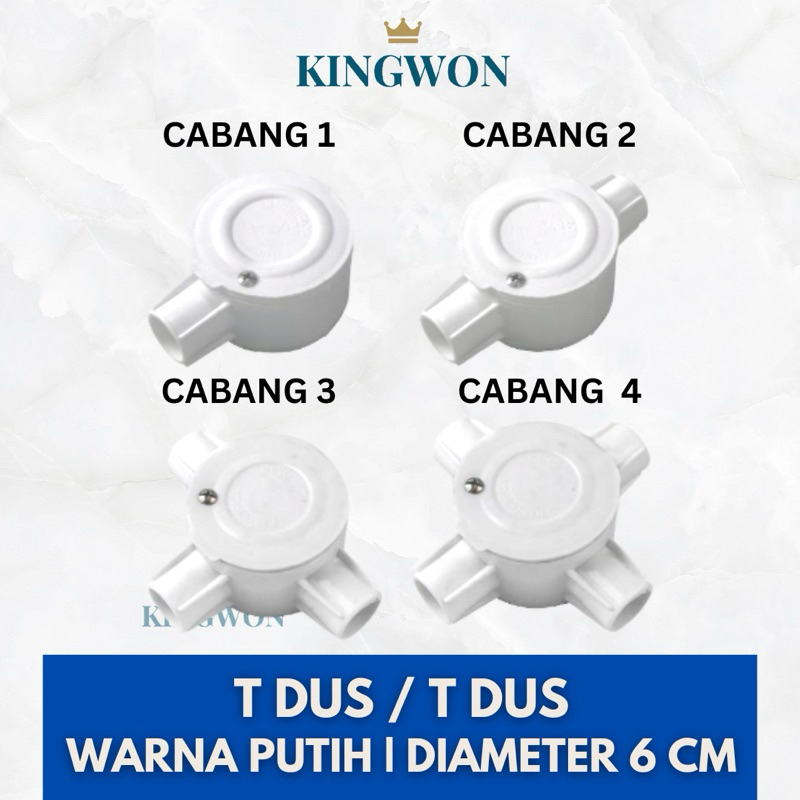 Jual T DUS T DOS TDUS TEEDUS CABANG 1/2/3/4 PUTIH 20 MM CROSS DOS ...