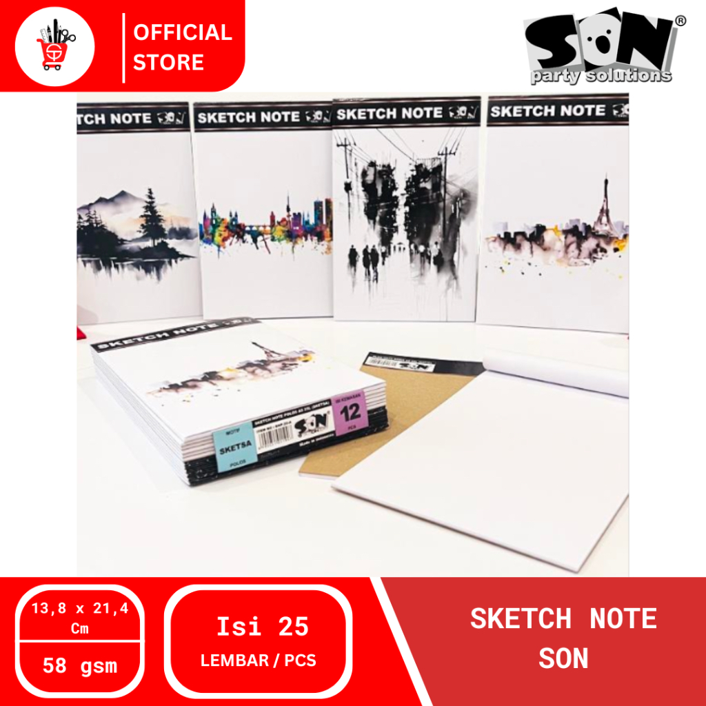 Jual Writing Pad | Note Pad | Blok Note Polos Son 25 Lembar (1 PCS ...