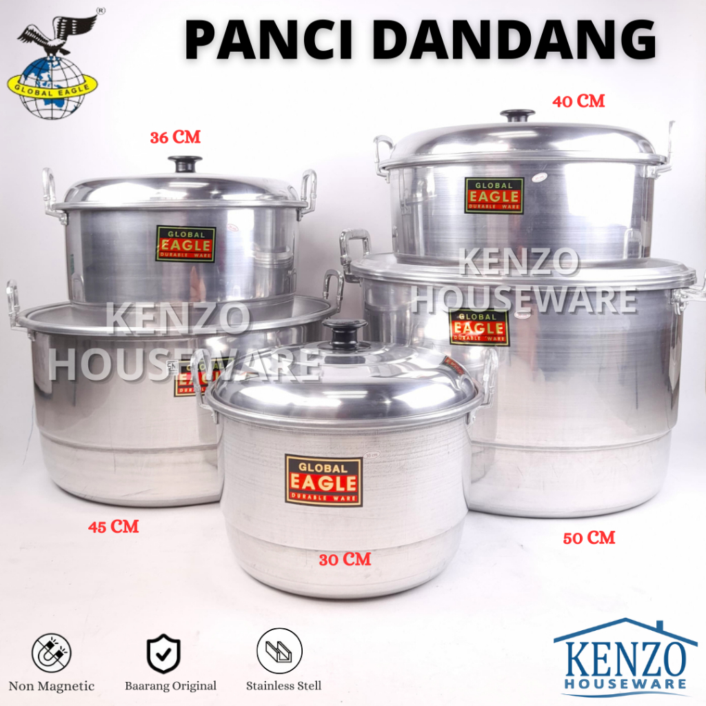 Jual GLOBAL EAGLE Panci Kukus Langseng 40 45 50 Cm Kukusan Dandang ...