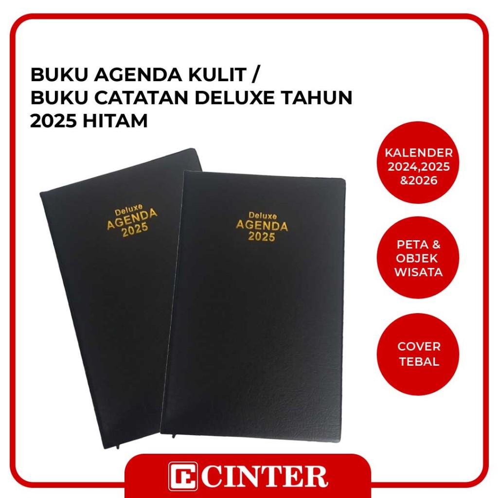 Jual BUKU AGENDA KULIT / BUKU CATATAN DELUXE TAHUN 2025 HITAM | Shopee ...