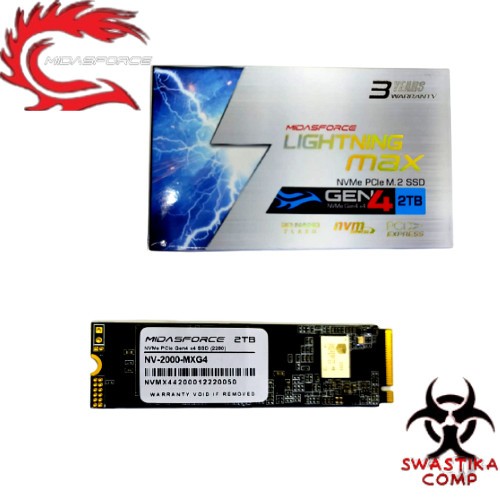 Jual NVME Midasforce 2TB Gen4 Lightning Max -M2 Nvme Midas Force ...