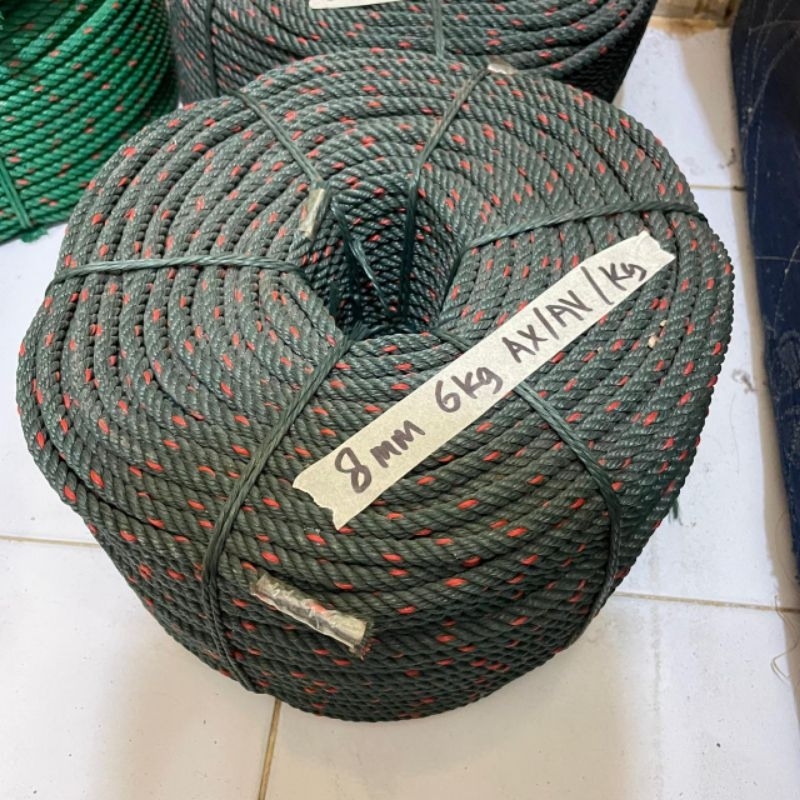 Jual Tali Tambang Plastik PE 8 mm (Harga Per Roll - 6 KG) | Shopee Indonesia