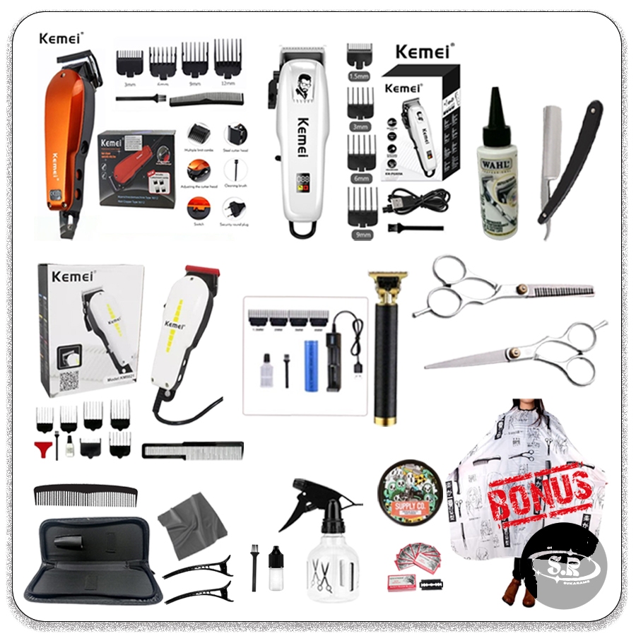 Jual 1 set Alat cukur rambut Paket Lengkap Peralatan Usaha Cukur Rambut ...