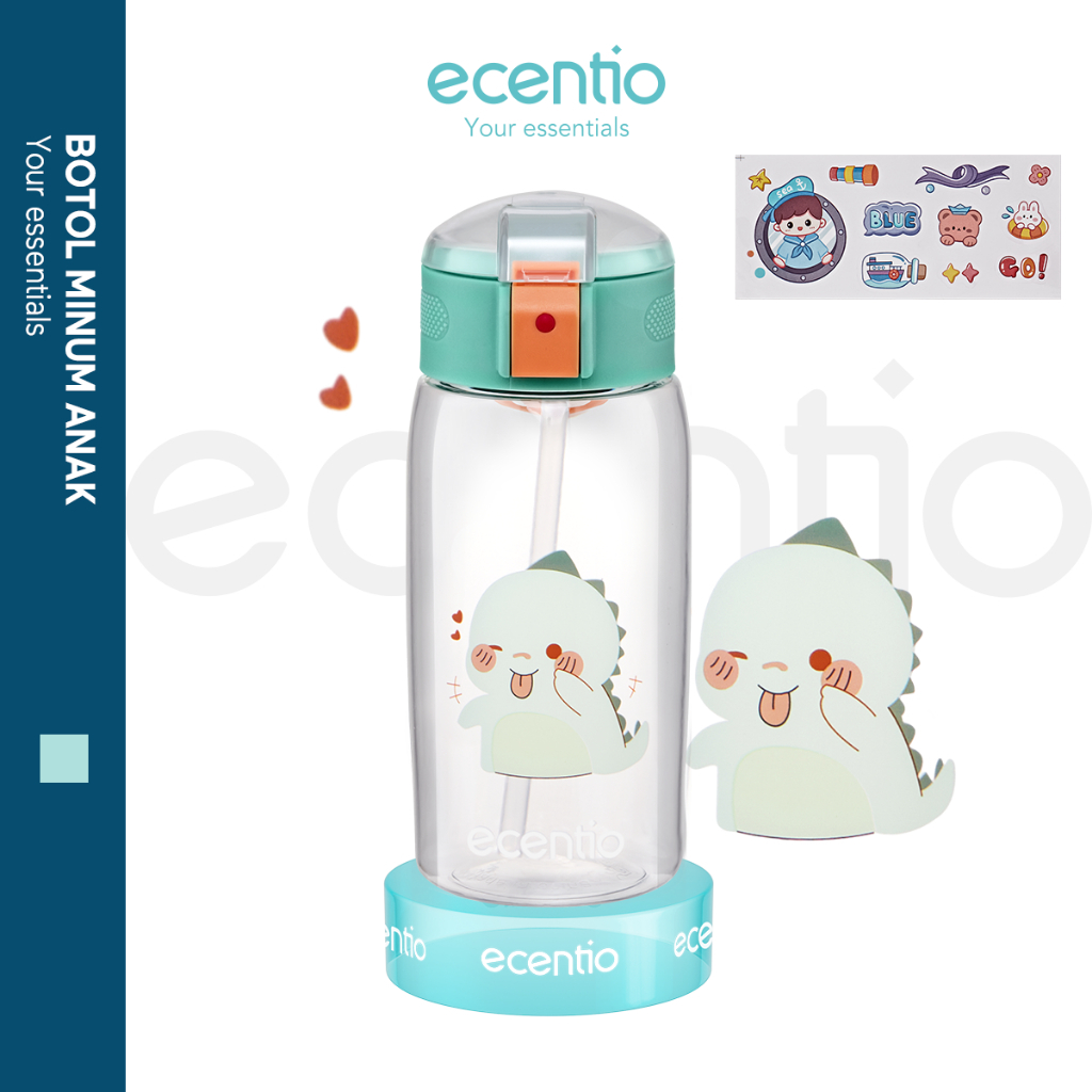 Jual ecentio botol minum anak 500ml sedotan botol air tempat minum bpa ...