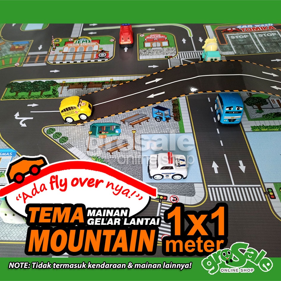 Jual 1X1M MOUNTAIN MAINAN GELAR LANTAI ROAD CAR DENAH PETA JALAN PUNCAK MAP MOBIL UMKM INDONESIA ...