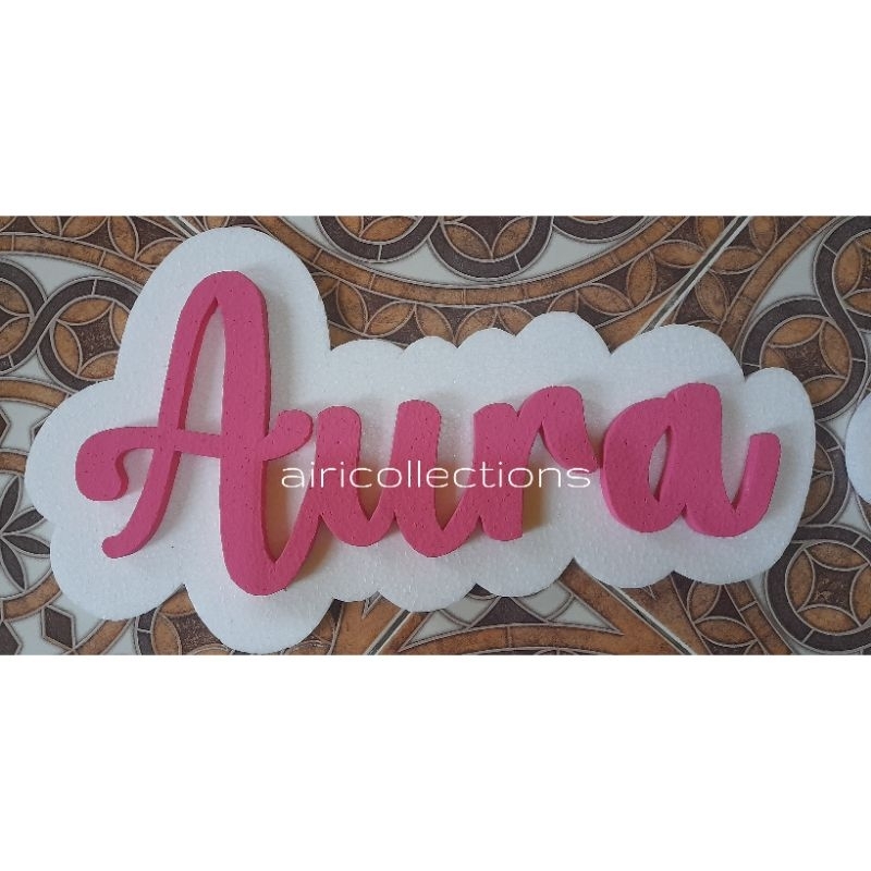 Jual Huruf 3d Styrofoam Nama 30cm+latar/Full cat sisi | Shopee Indonesia