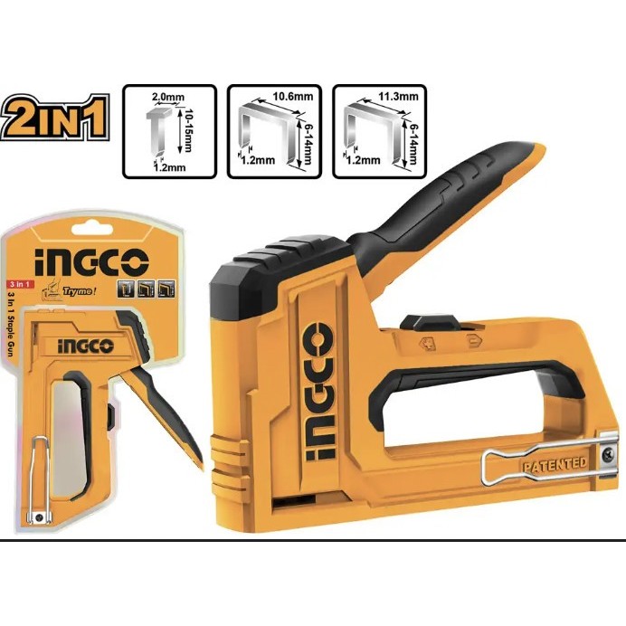 Jual Staple Gun 2 in 1 Tembak INGCO HSG1406 Jok Hekter Staples Stapler ...