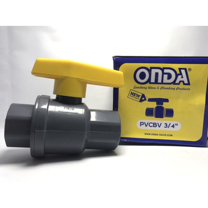 Jual STOP KRAN PVC ONDA / BALLVALVE PVC ONDA UKURAN 1/2" DAN 3/4" MEREK ONDA TEBAL | Shopee ...