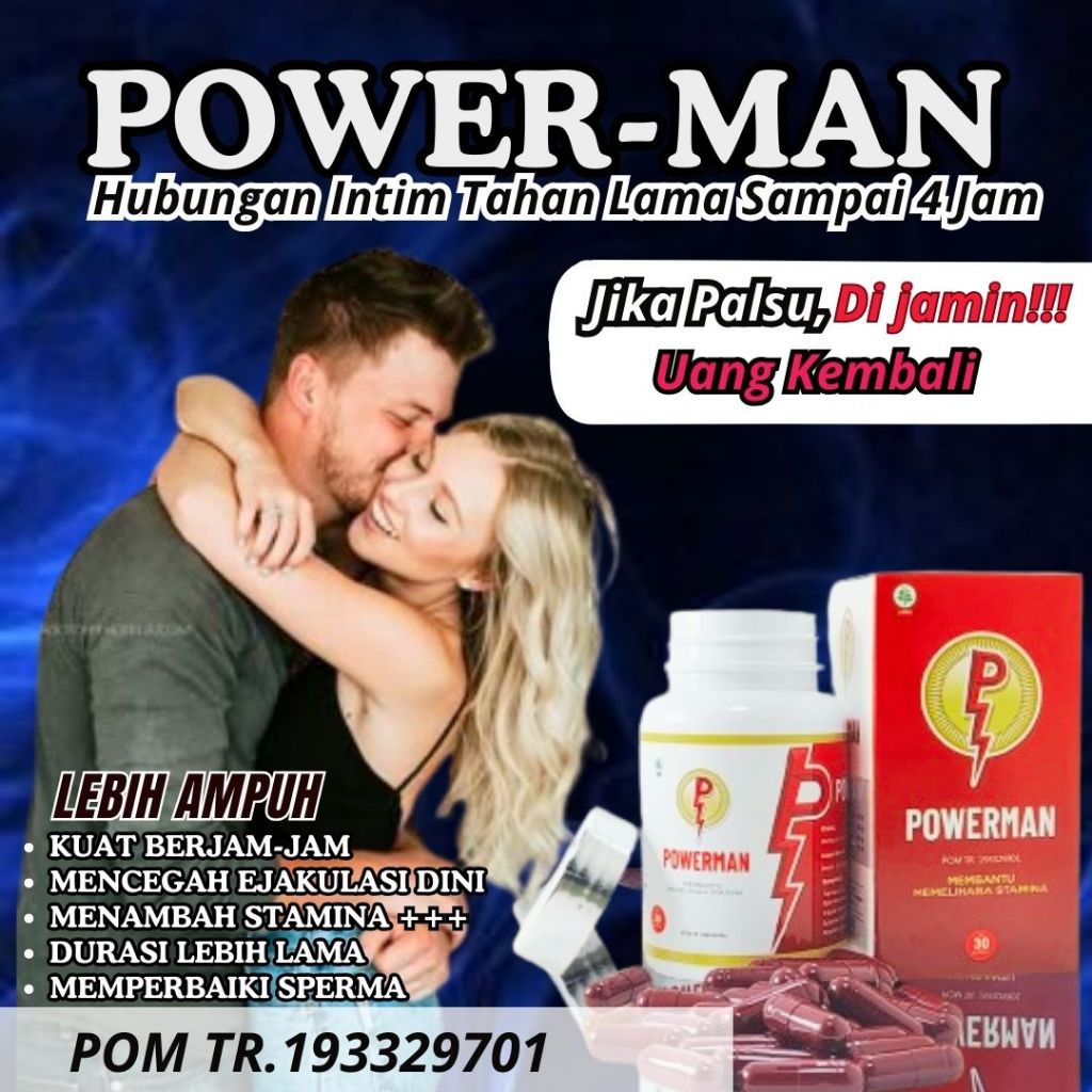 Jual OBAT KUAT PRIA TAHAN LAMA POWERMAN paling ampuh 100% original BPOM & Halal | Shopee Indonesia