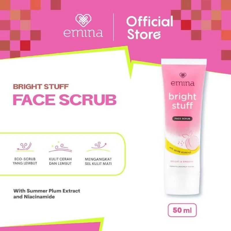 Jual EMINA BRIGHT STUFF FACE SCRUB | Shopee Indonesia