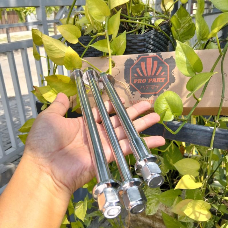 Jual AS RODA SETT FULL STAINLESS MODEL SLIM DEPAN NINJA BELAKANG PNP ...