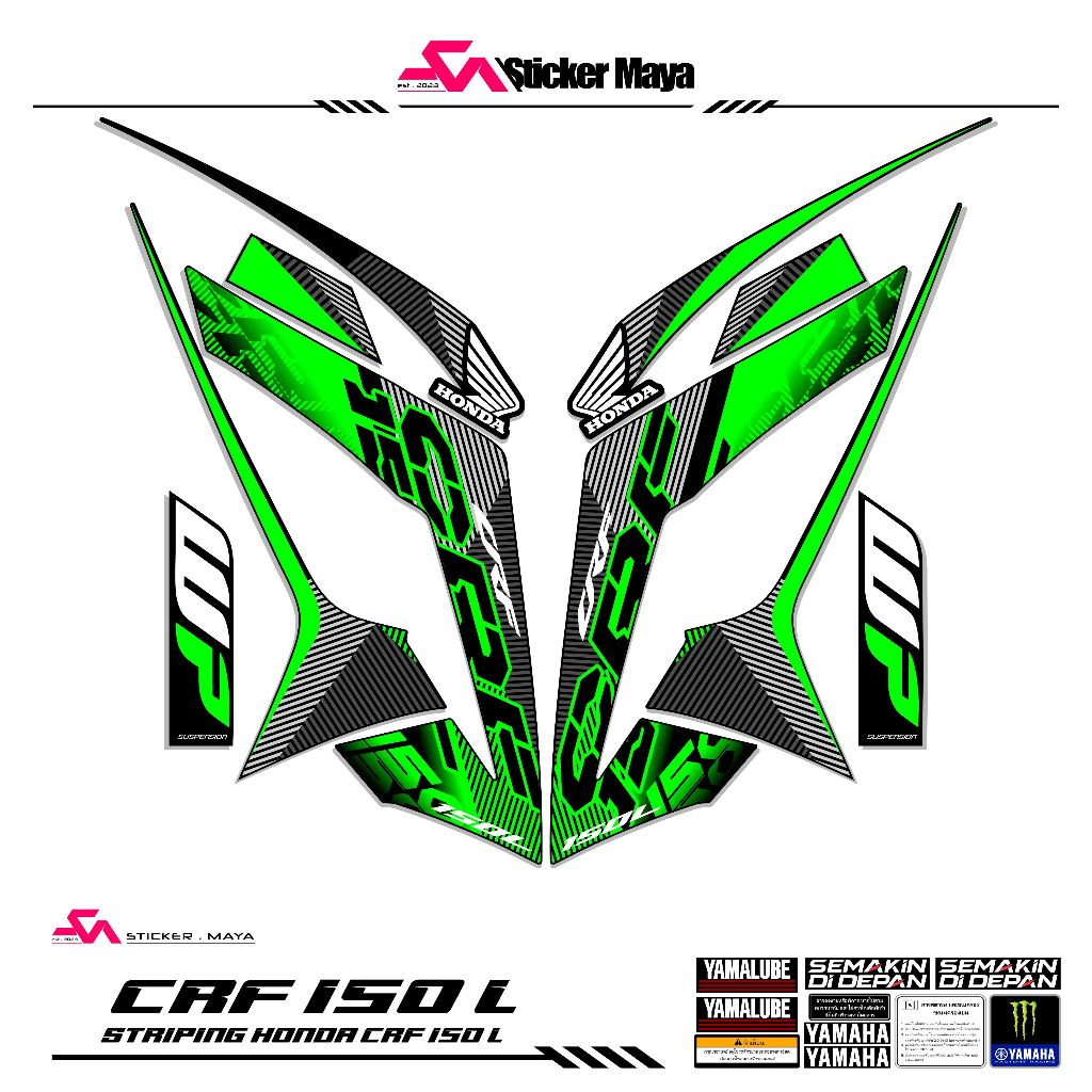 Jual STRIPING CRF 150 L / MTF X12 / STICKER CRF 150L / CRF 150 L ...