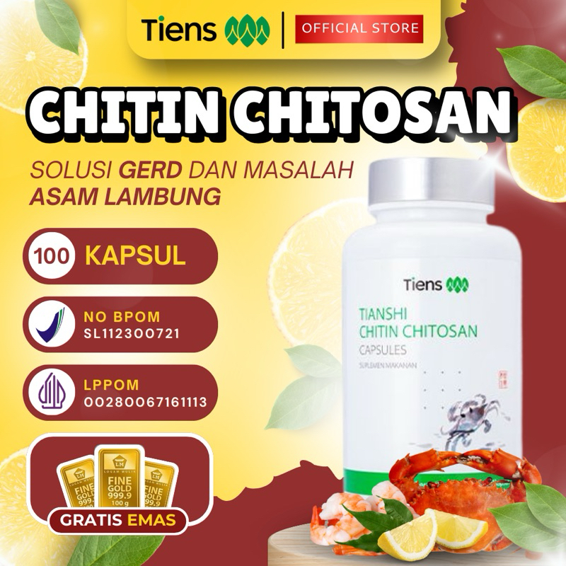 Jual [ Pereda Gerd & Aslam ] Tiens Chitin Chitosan Capsules Original ...