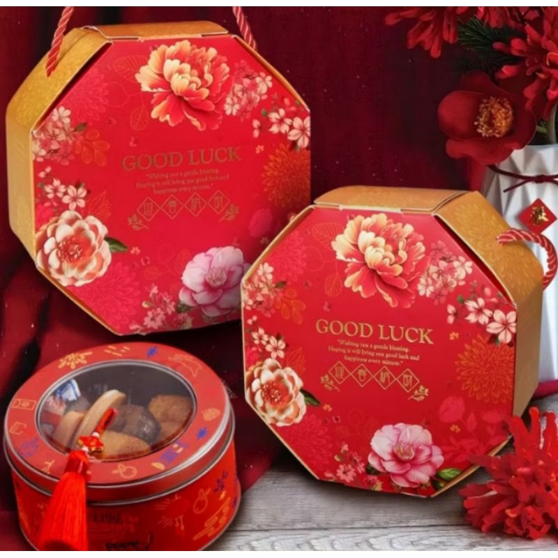 Jual Box kue kering 1toples bulat box dus edisi Imlek CNy | Shopee ...