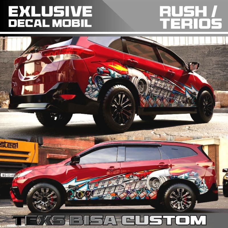 Jual decal mobil rush terios | striping mobil thailook | sticker mobil ...