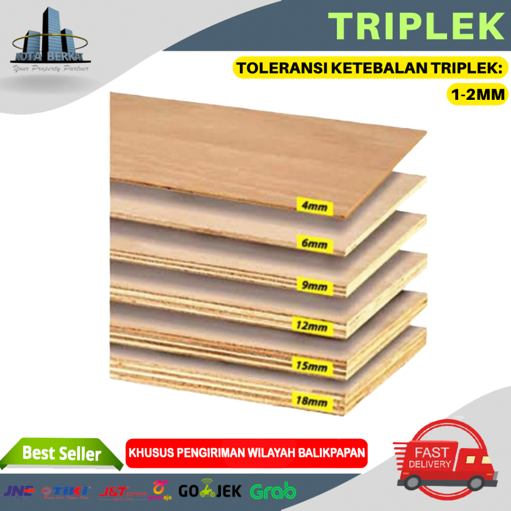 Jual TRIPLEK 12MM / PLYWOOD 12 MM (WAJIB BACA DESKRIPSI) | Shopee Indonesia