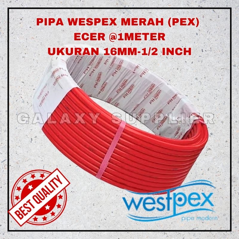Jual [ECER @1METER] WESTPEX - PIPA AIR PANAS MERAH WESPEX 16MM-1/2 INCH ...