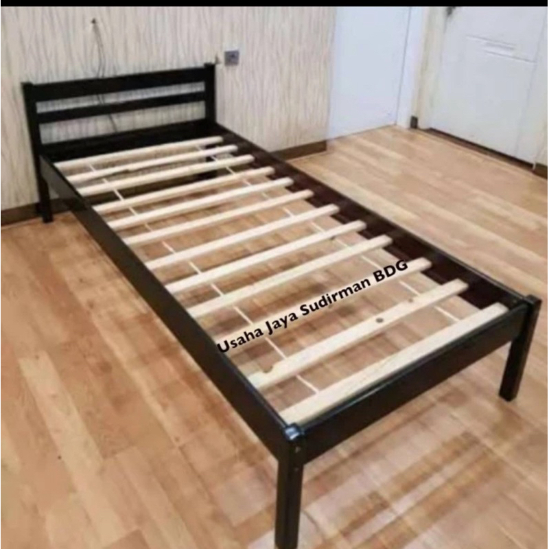 Jual ranjang kayu single 90x200 | Shopee Indonesia