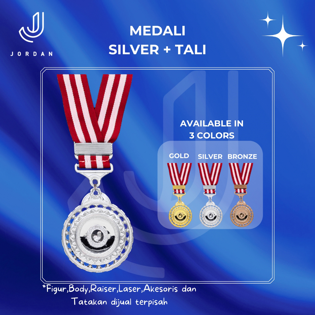 Jual Medali Set, medali + tali, Medali + aksesoris, Medali Silver ...