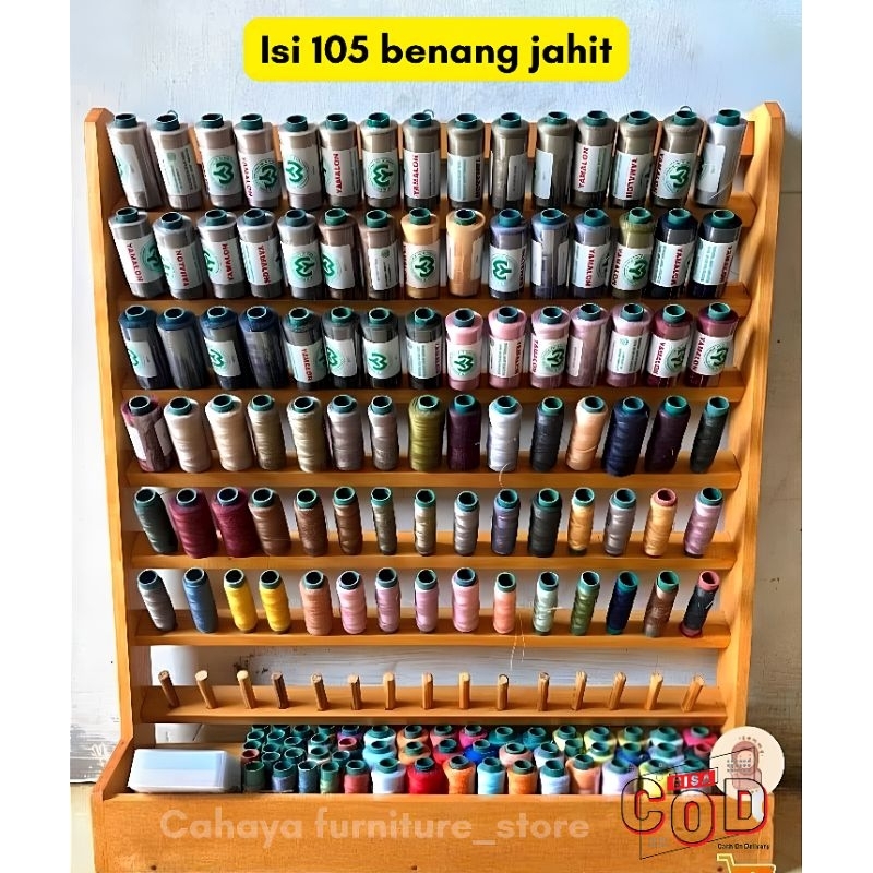 Jual Rak benang jahit / Tempat penyimpanan 105 benang / Rak benang ...