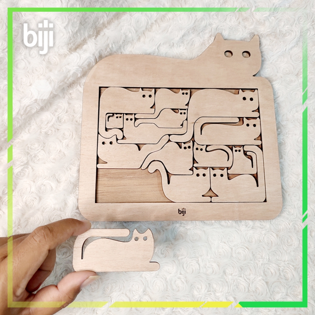 Jual 【BIJI】Puzzle Anak 24cm - Wooden Puzzle - Puzzle Kayu Kucing ...