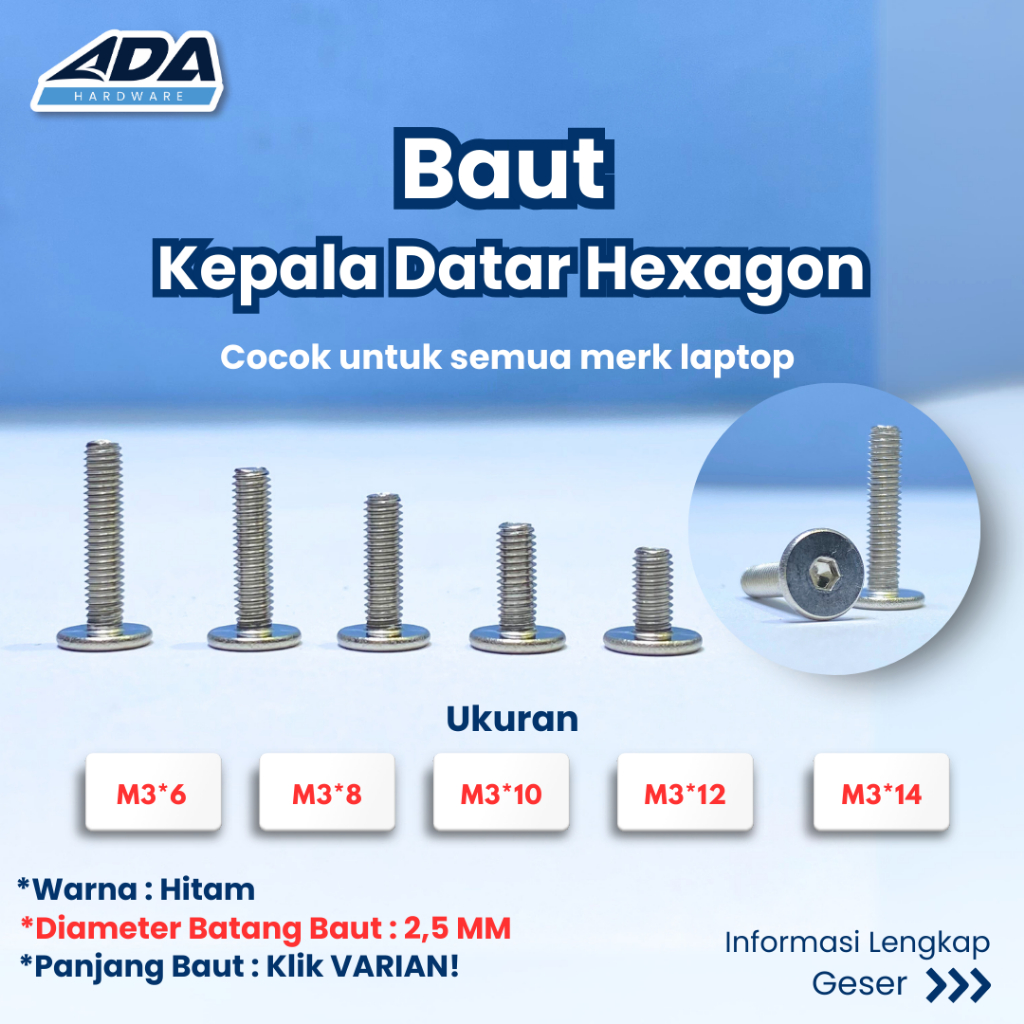 Jual Baut Sekrup L Screw Hexagon Screw Head Cap Stainless Heksagon ...