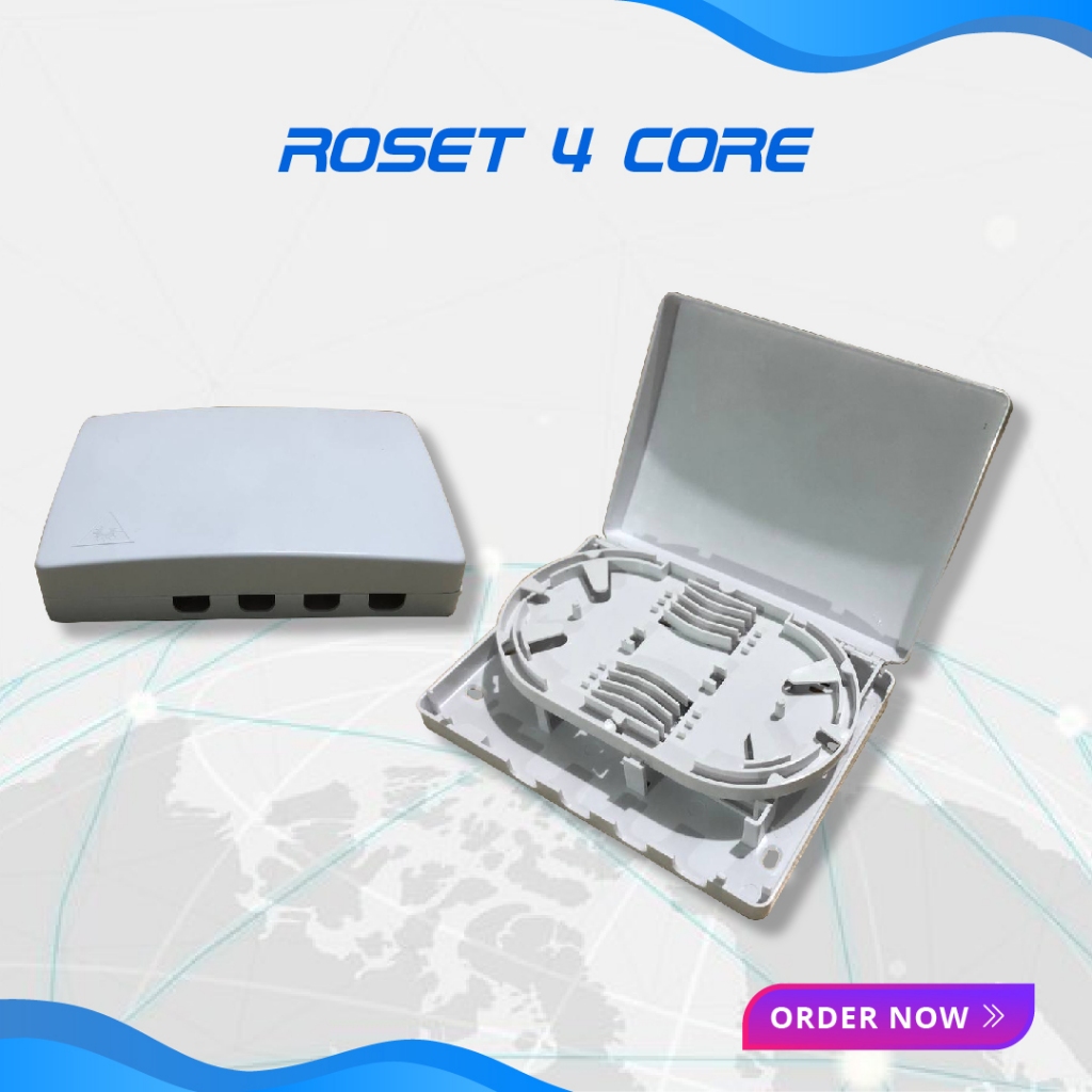 Jual Roset Fiber Optic 4 CORE / ROSET FTTH 4 CORE / ROSET PLASTIK 4 ...