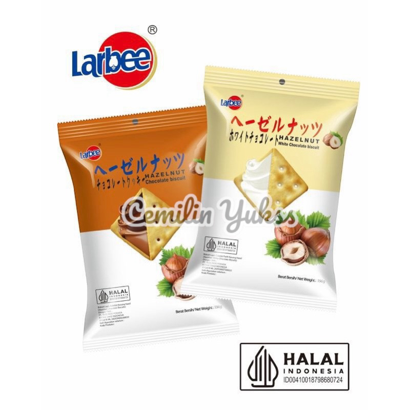 Jual Larbee Hazelnut Chocolate Biscuit Larbee Hazelnut White Chocolate Biscuit Biskuit Lapis ...