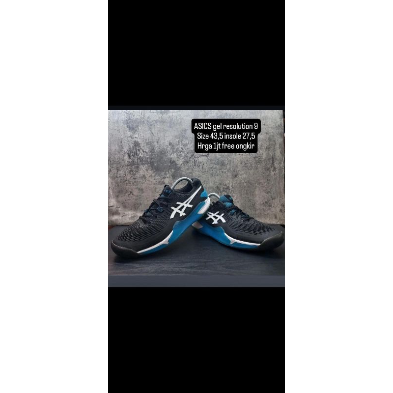 Jual sepatu tenis asics gel resolution 9 hitam | Shopee Indonesia