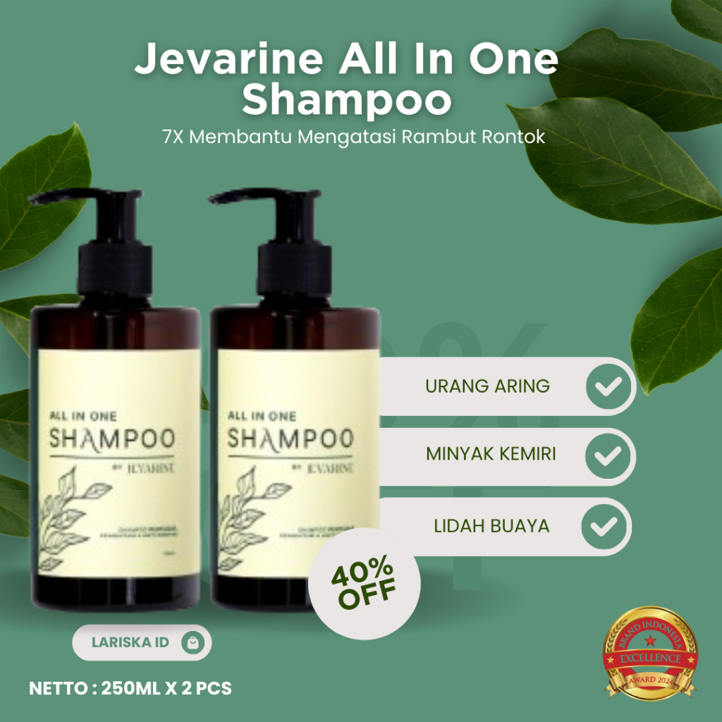 Jual [Approved by dr Elvin Gultom] 2 PCS Jevarine All In One Shampoo - shampo anti ketombe dan ...