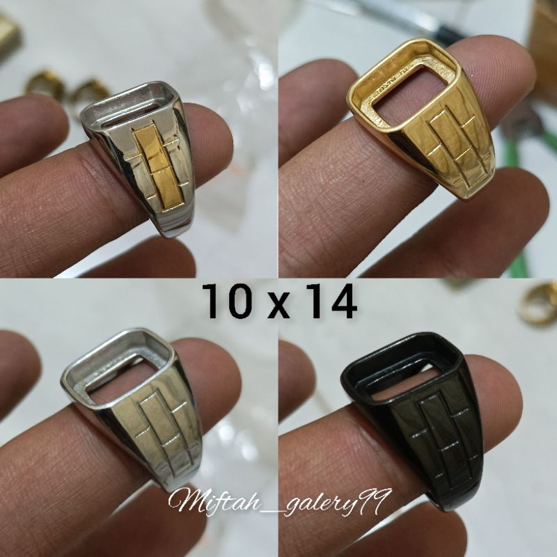 Jual Ring emban titanium super 10x14 | Shopee Indonesia