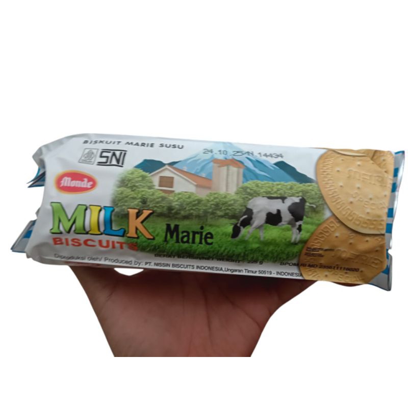 Jual Monde milk biscuit marie nissin 225gr | Shopee Indonesia