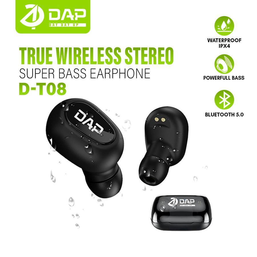 Jual [COD]TWS Earphone Airbuds D-T08 Waterproof IPX4 Garansi Resmi | Shopee Indonesia
