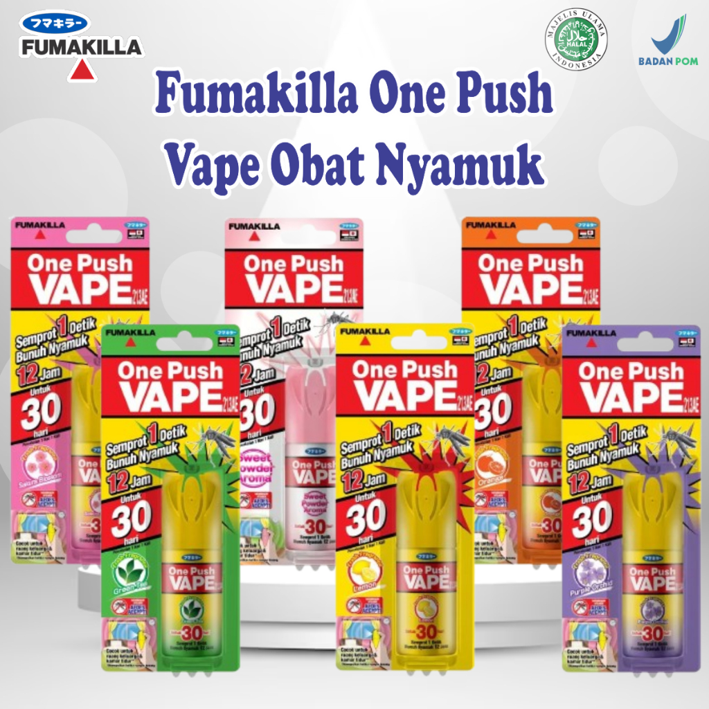 Jual Fumakilla One Push VAPE 30 Hari Bebas Nyamuk 12 Jam 10ml | Shopee Indonesia
