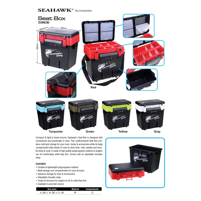 Jual tackle box seahawk seat box - kotak alat pancing seahawk | Shopee Indonesia