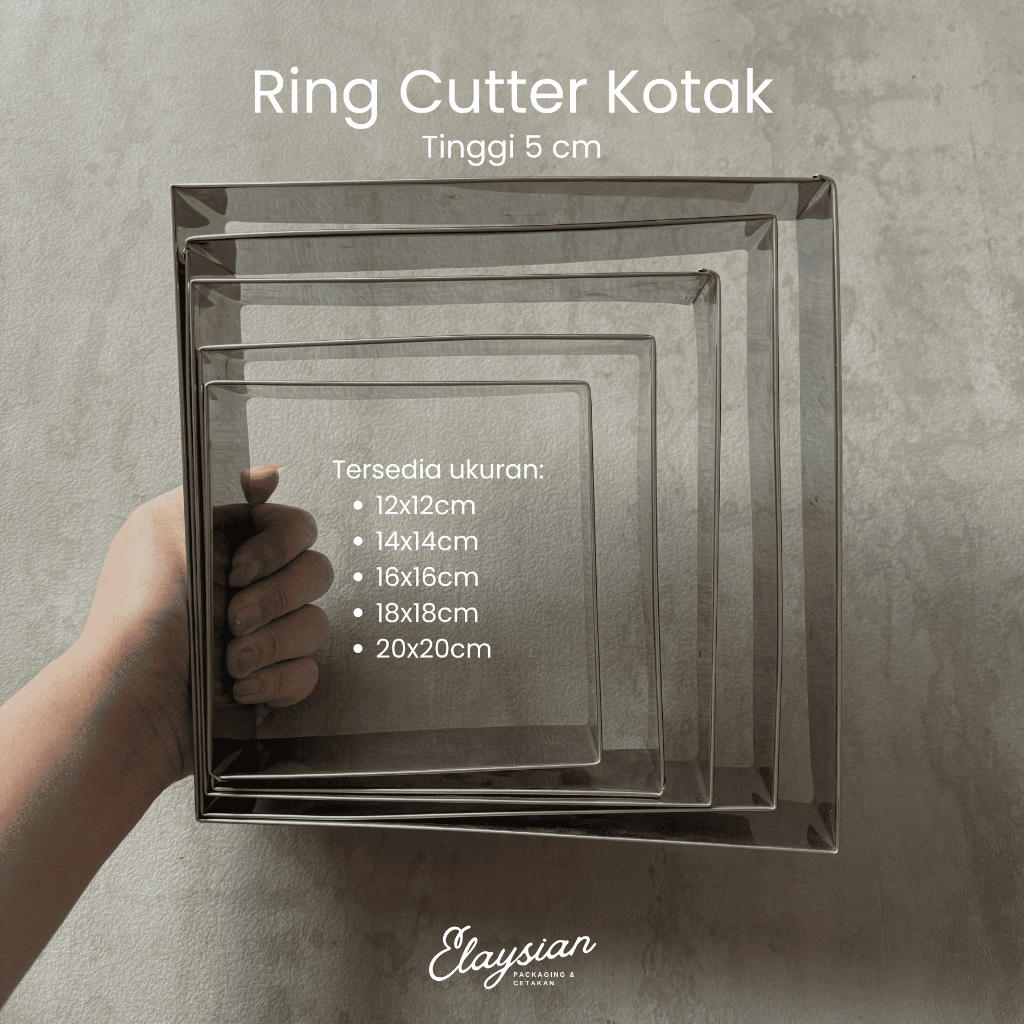 Jual Ring Cutter / Mousse Ring / Burger Ring Besar - Kotak Tinggi 5cm ...