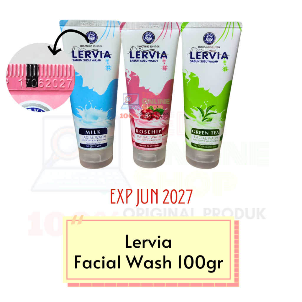 Jual Lervia Sabun Cuci Muka / Facial Wash 100 gr | Shopee Indonesia