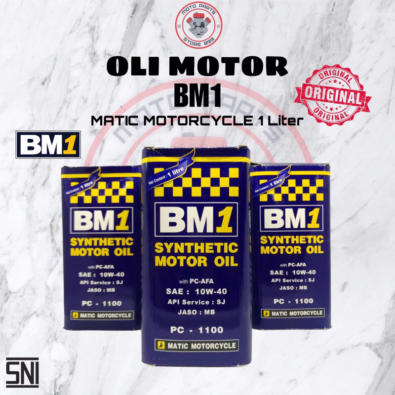 Jual OLI MOTOR MATIC BM1 PC 1100 10w-40 SJ ( 1L ) | Shopee Indonesia