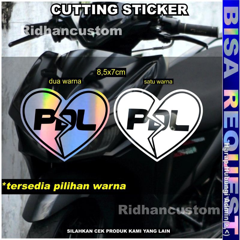 Jual [ PDL HEARTBREAK ] CUTTING STICKER MOTOR HELM DLL PDL HEARTBREAK ...