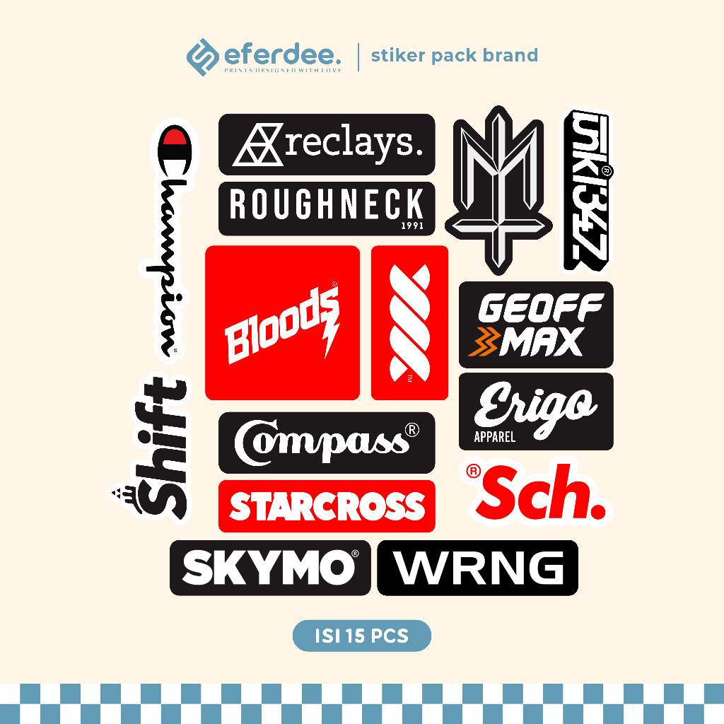 Jual Stiker Sticker Brand Part 1 | Sticker Local Brand | Sticker ...