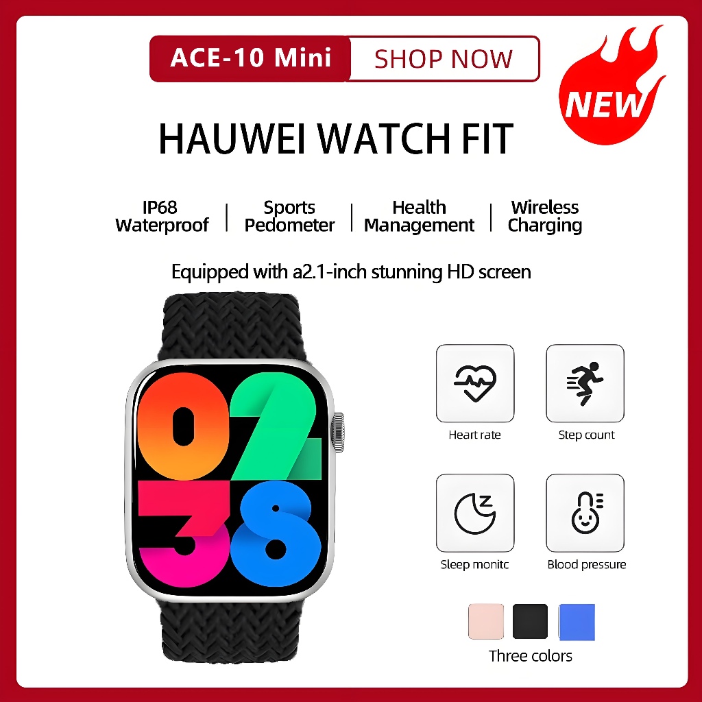 Jual SmartWatch ACE-10 Mini Original Smartwatch 2.3 "HD Full Touch Screen Wireless Charge ...
